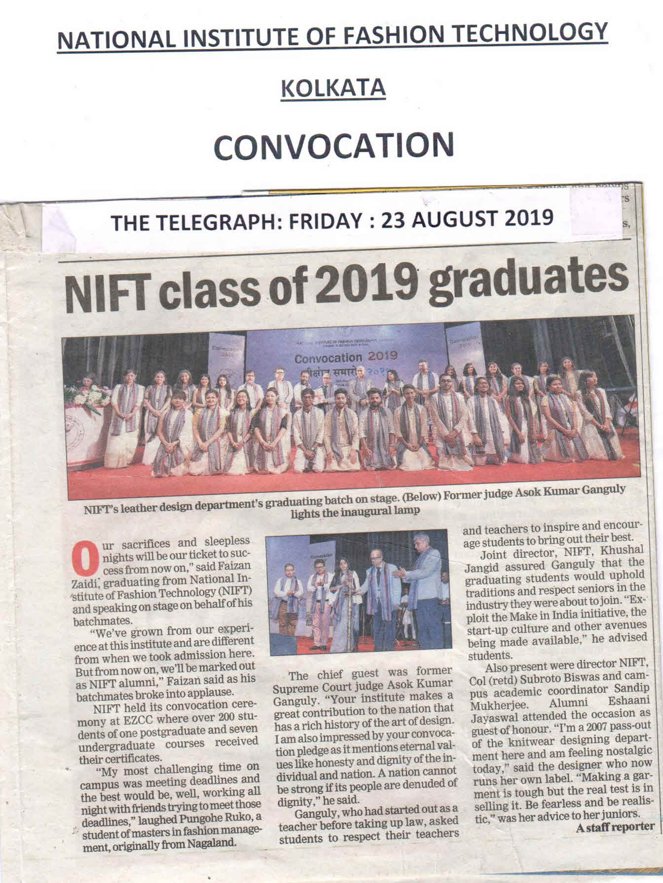 NIFT in Media | NIFT